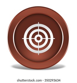 Target Button Isolated 3d Illustration Stock Illustration 724943338