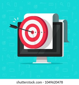 Target On Computer Display Concept Success Stock Illustration ...