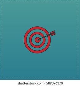 Target Simple Flat Button Red Illustration Stock Illustration 589396370