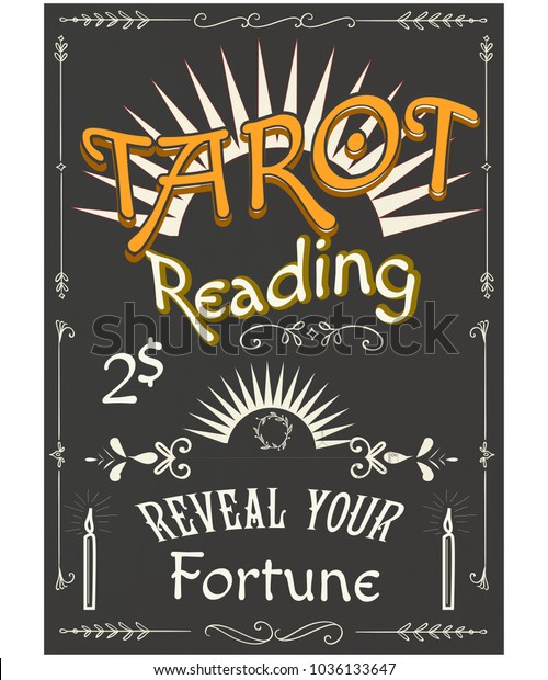 Tarot Reading Poster Stock Illustration 1036133647 | Shutterstock