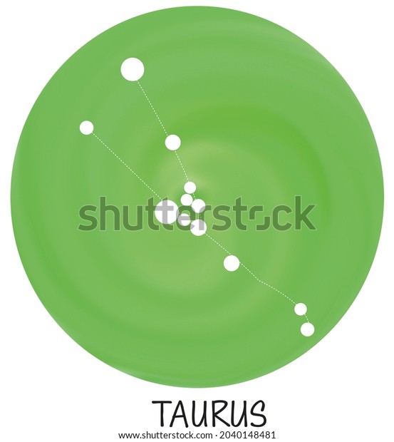 Taurus Star Map Green Background Horoscope Stock Illustration ...