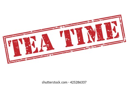 Tea Time Stamp Stock Illustration 425286337 | Shutterstock