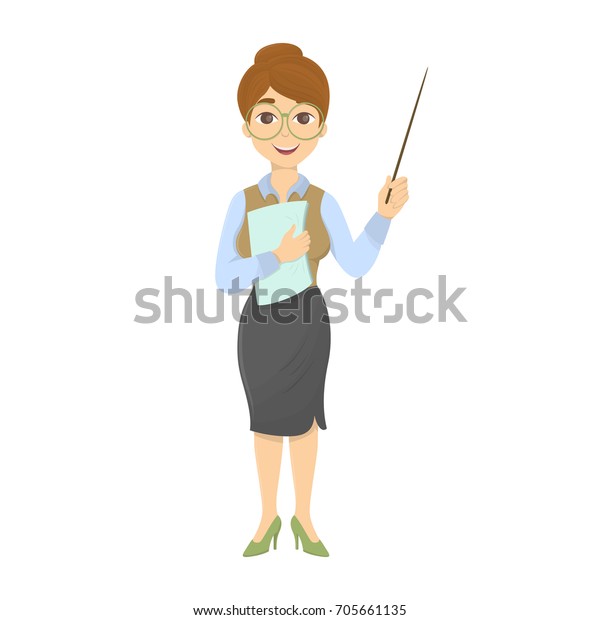 Teacher Chalkboard Pointer On White Background Stock Illustration ...
