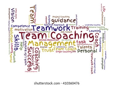 Team Coaching Word Cloud Stock Illustration 410360476 | Shutterstock