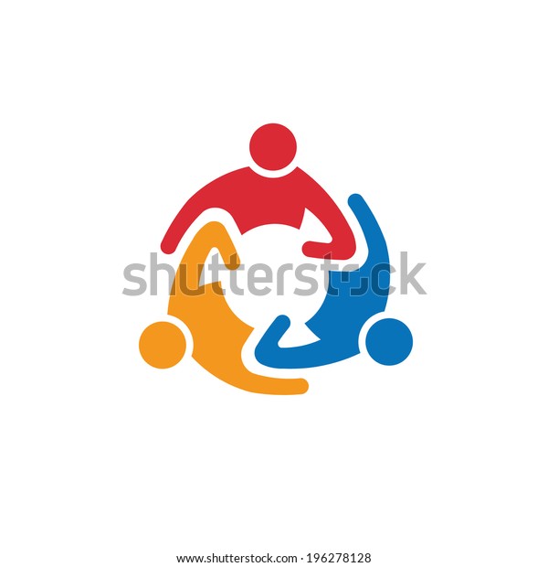 Team Hugging 3 Image Concept Community Stock Illustration 196278128
