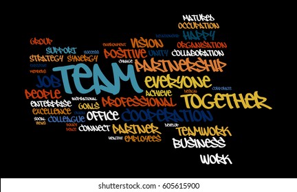 Team Word Cloud Stock Illustration 605615900 | Shutterstock