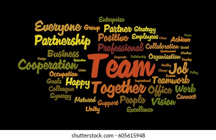 Team Word Cloud Stock Illustration 605615948 | Shutterstock