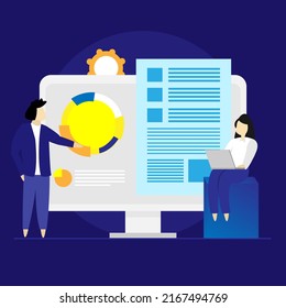 Team Work Work Flow Team Management Stock Illustration 2167494769 ...