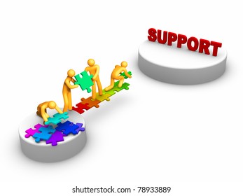 Team Work Support Stock Illustration 78933889
