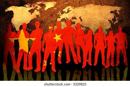 Team World Map Background Stock Illustration 5329828