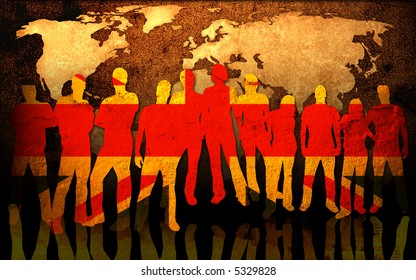 Team World Map Background Stock Illustration 5329828
