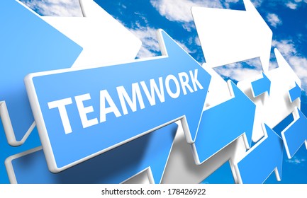 Teamwork 3d Render Concept Blue White 스톡 일러스트 178426922 | Shutterstock