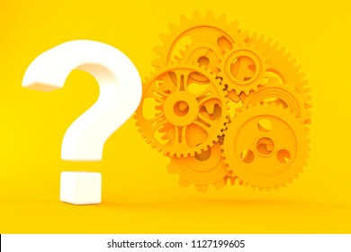 Teamwork Background Question Mark Orange Color Stock Illustration ...