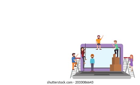 Teamwork Background Template Your Presentation Stock Illustration ...