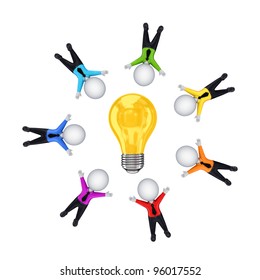 Teamwork Conceptisolated On White Background Stock Illustration ...