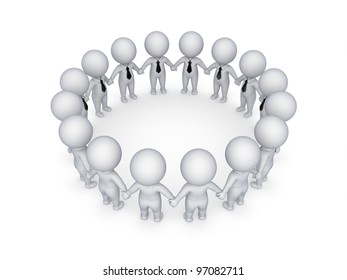 Teamwork Conceptisolated On White Background3d Rendered Stock ...