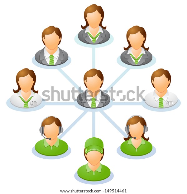 Teamwork Flow Chart Network People Spider 库存插图 149514461 | Shutterstock