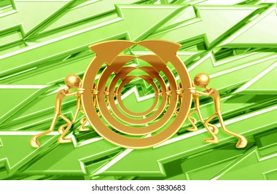 Teamwork Making Ends Meet Stock Illustration 3830683 | Shutterstock