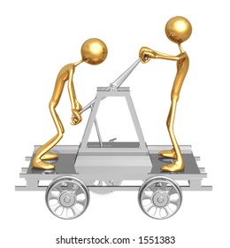 Teamwork Push Car Stock Illustration 1551383 | Shutterstock