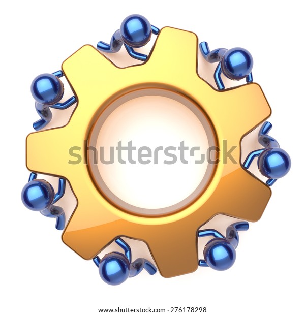 Teamwork Team Work Business Process Workers Stock Illustration ...