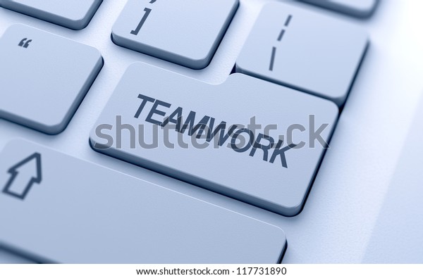 Teamwork Word Button On Keyboard Soft Stock Illustration 117731890 ...