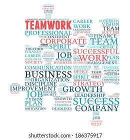 Teamwork Word Cloud Concept Isolated Stock Illustration 186375917 ...