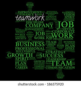 Teamwork Word Cloud Concept Isolated: ilustración de stock 186375920 ...