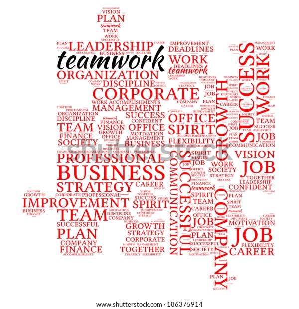 Teamwork Word Cloud Concept Isolated 스톡 일러스트 186375914 | Shutterstock