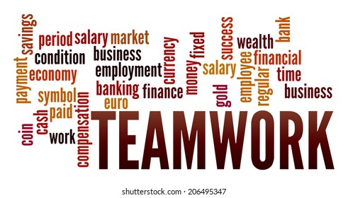 Teamwork Word Collage Stock Illustration 206495347 | Shutterstock