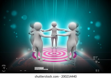 Aliens Neonlight Ball Background 3d Rendered Stock Illustration ...