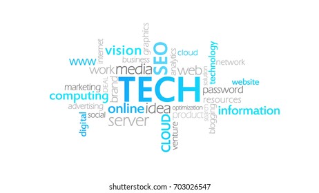 Tech Infographic Cloud Animation Stock Illustration 703026547 ...