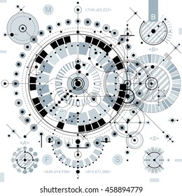 Technical Drawing Dashed Lines Geometric Shapes 스톡 일러스트 458894779 ...