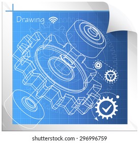 Technical Drawing Illustration Stock Illustration 296996759 | Shutterstock