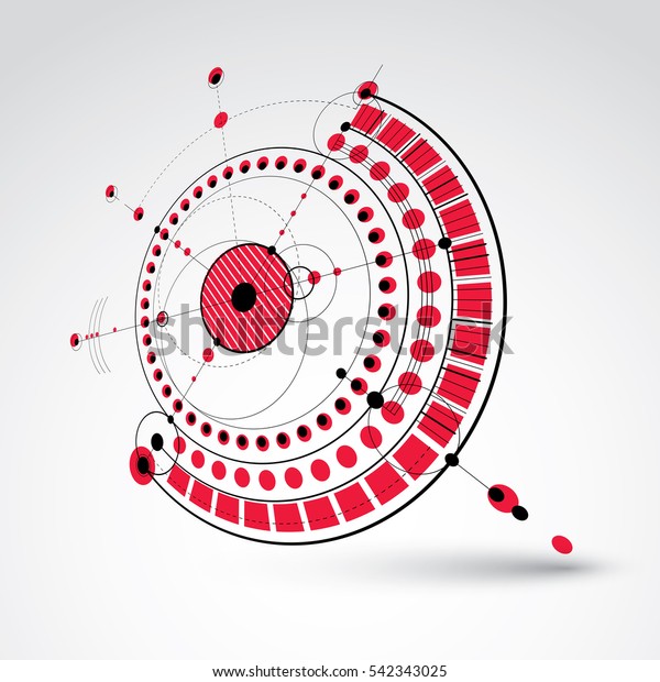 Technical Drawing Made Using Dashed Lines: ภาพประกอบสต็อก 542343025 ...