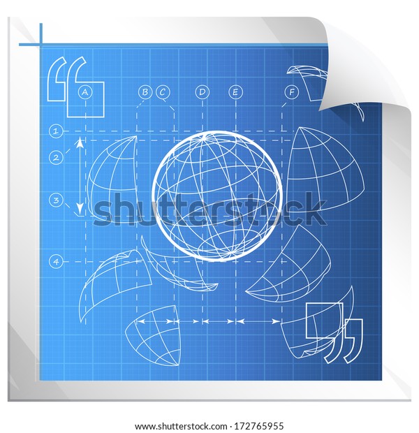 Technical Drawing Sphere Stock Illustration 172765955 | Shutterstock