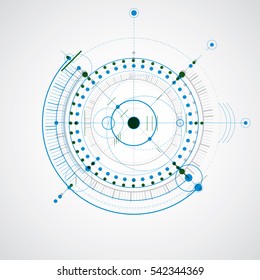Technical Drawing Made Using Dashed Lines Stock Vector (Royalty Free ...