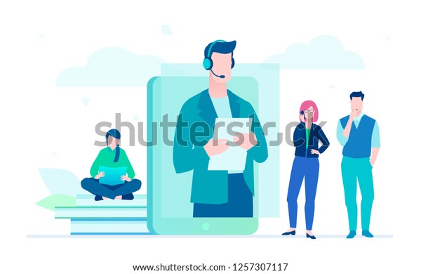 Technical Support Flat Design Style Illustration Stock Illustration ...
