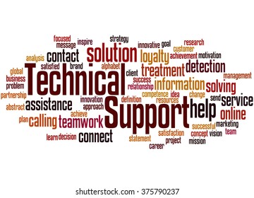Technical Support Word Cloud Concept On Stock Illustration 375790237 ...