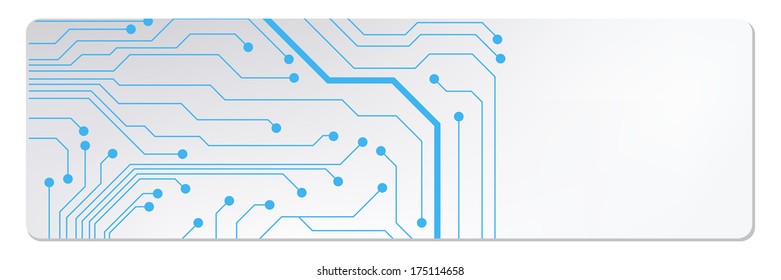 Web Circuit Board Techno Banner Bitmap Stock Illustration 142885936 ...