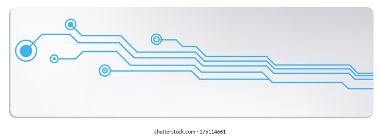 Techno Circuit Web Banners Bitmap Illustration: ภาพประกอบสต็อก ...