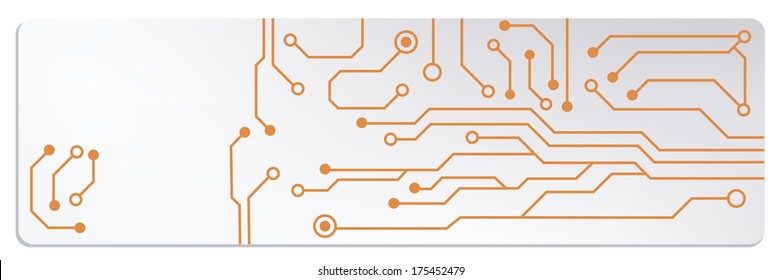 Techno Circuit Web Banners Bitmap Illustration Stock Illustration ...