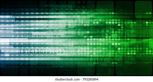 Technology Abstract Internet Data Moving Concept Stock Illustration ...