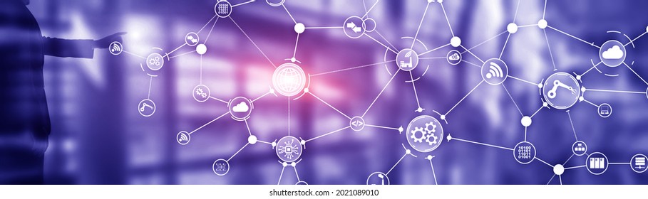 Technology Background Website Header Banner Stock Illustration ...