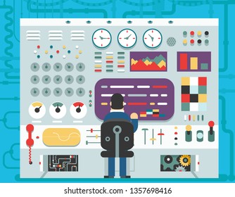 Technology Control Panel Dashboard System Switch Stock Illustration ...