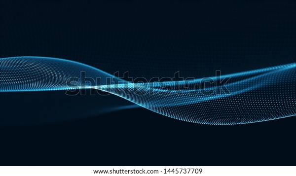 Technology Digital Wave Background Conceptbeautiful Motion Stock ...