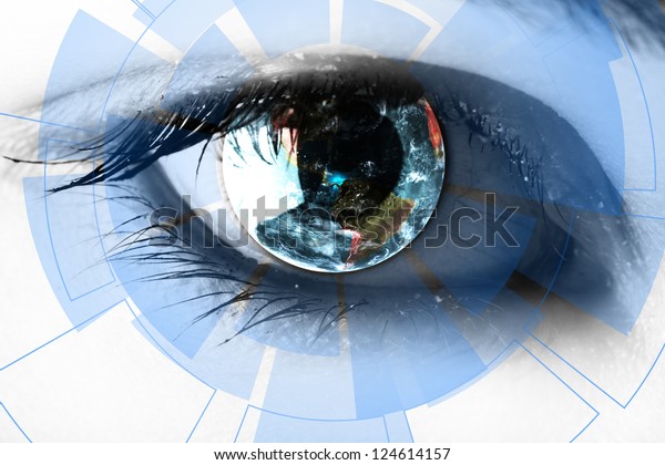 Technology Eye Technology Concept Stock Illustration 124614157