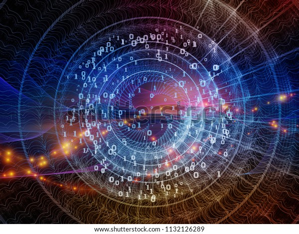 Technology Numbers Series Background Design Digits Stock Illustration ...