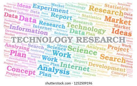 Technology Research Word Cloud Stock Illustration 1252509196 | Shutterstock