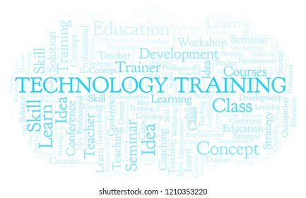 Technology Training Word Cloud Stock Illustration 1210353220 | Shutterstock
