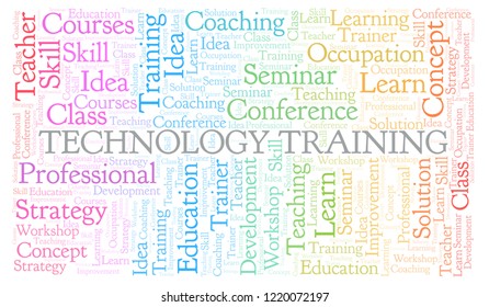 Technology Training Word Cloud Stock Illustration 1220072197 | Shutterstock